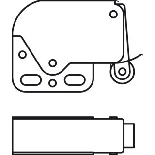 Häfele Mini Latch Schnappverschluss mit Feder vernickelt zum Schraube