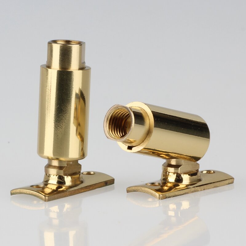 Lampen Dreh-Kippgelenk mit Lasche 13x37mm M8x1 Messing poliert | Radi
