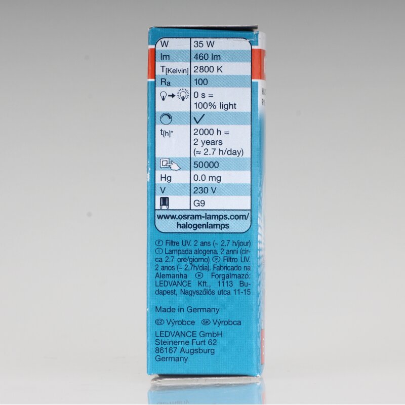 Osram Halopin G9 30W 230V Halogen 2700K | Radio Kölsch Hamburg