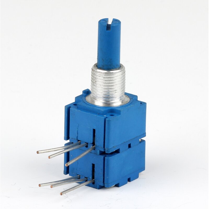 Dreh-Potentiometer blau stereo 1 Meg ohm | Radio Kölsch
