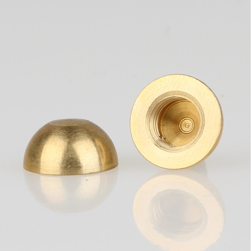 Messing Halbkugel 14x7mm mit M8x1 Sackgewinde|Radio Kölsch Hamburg