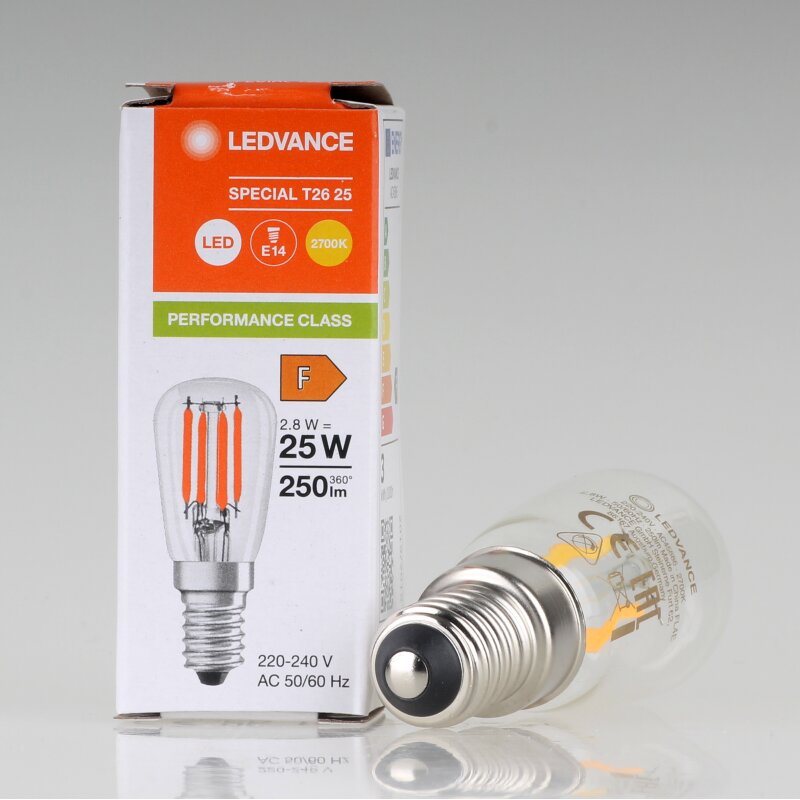 E14 Osram LED-Filament-Lampe 2,8W (=25W) T26 Birnen-Form