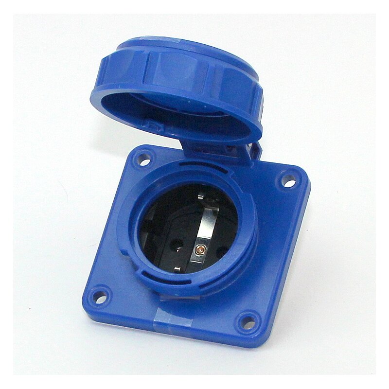 PCE Schutzkontakt-Anbausteckdose NAUTILUS 250V/16A IP66/68 blau